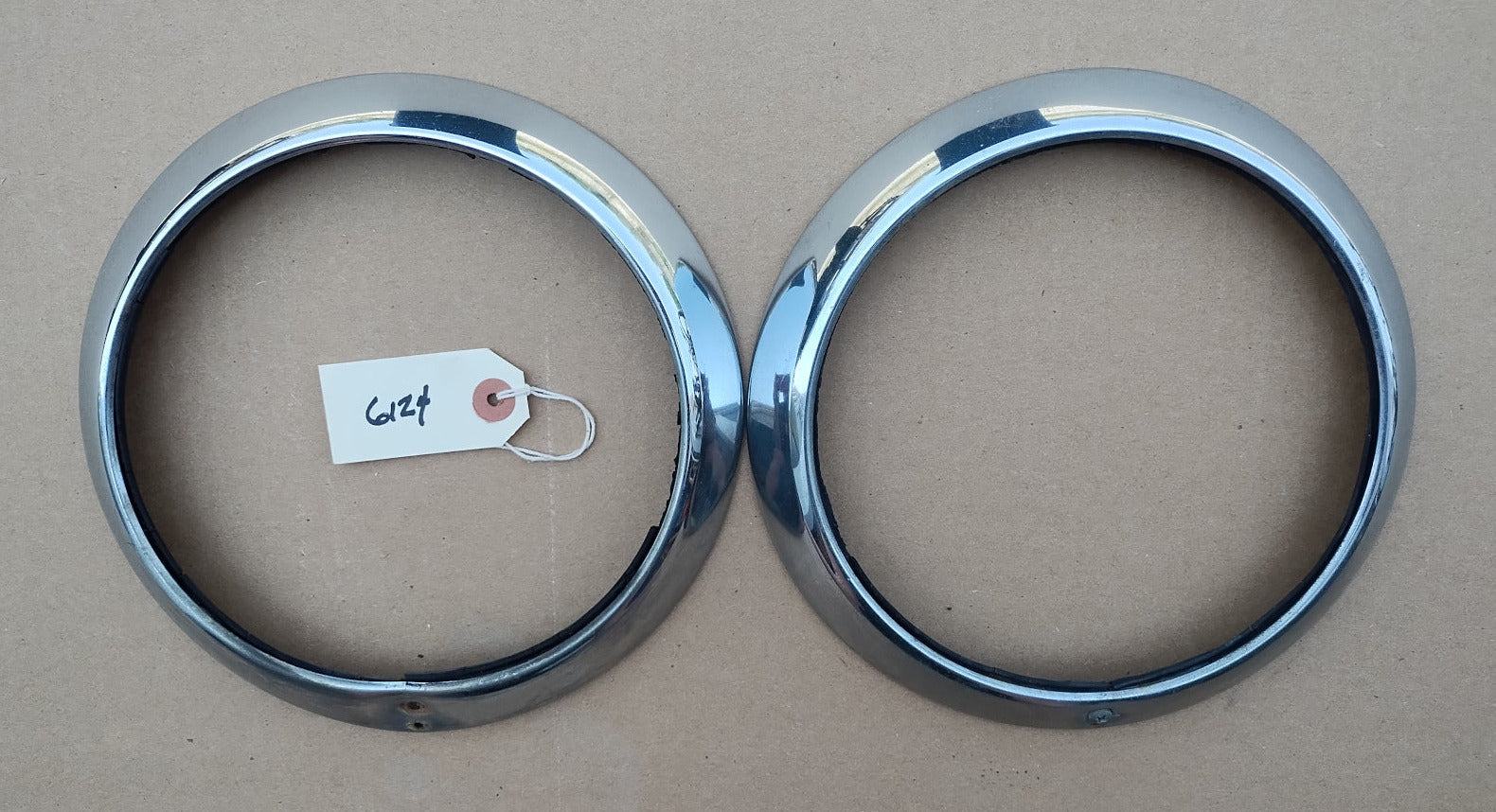 1950 Chevrolet headlight bezels pair – Berry Island Auto Parts LLC